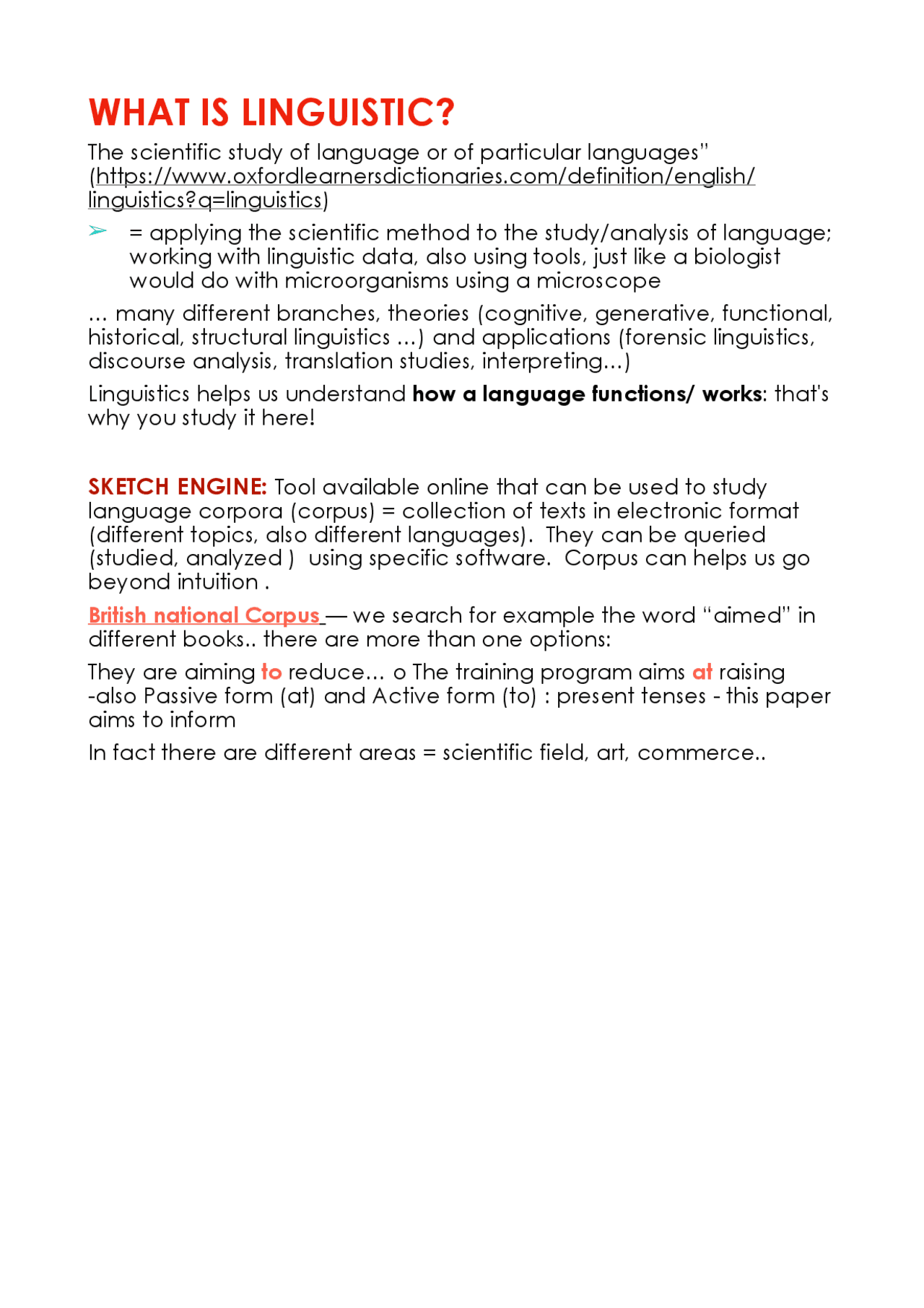 English Linguistic 1 Anno Schemi E Mappe Concettuali Di Linguistica