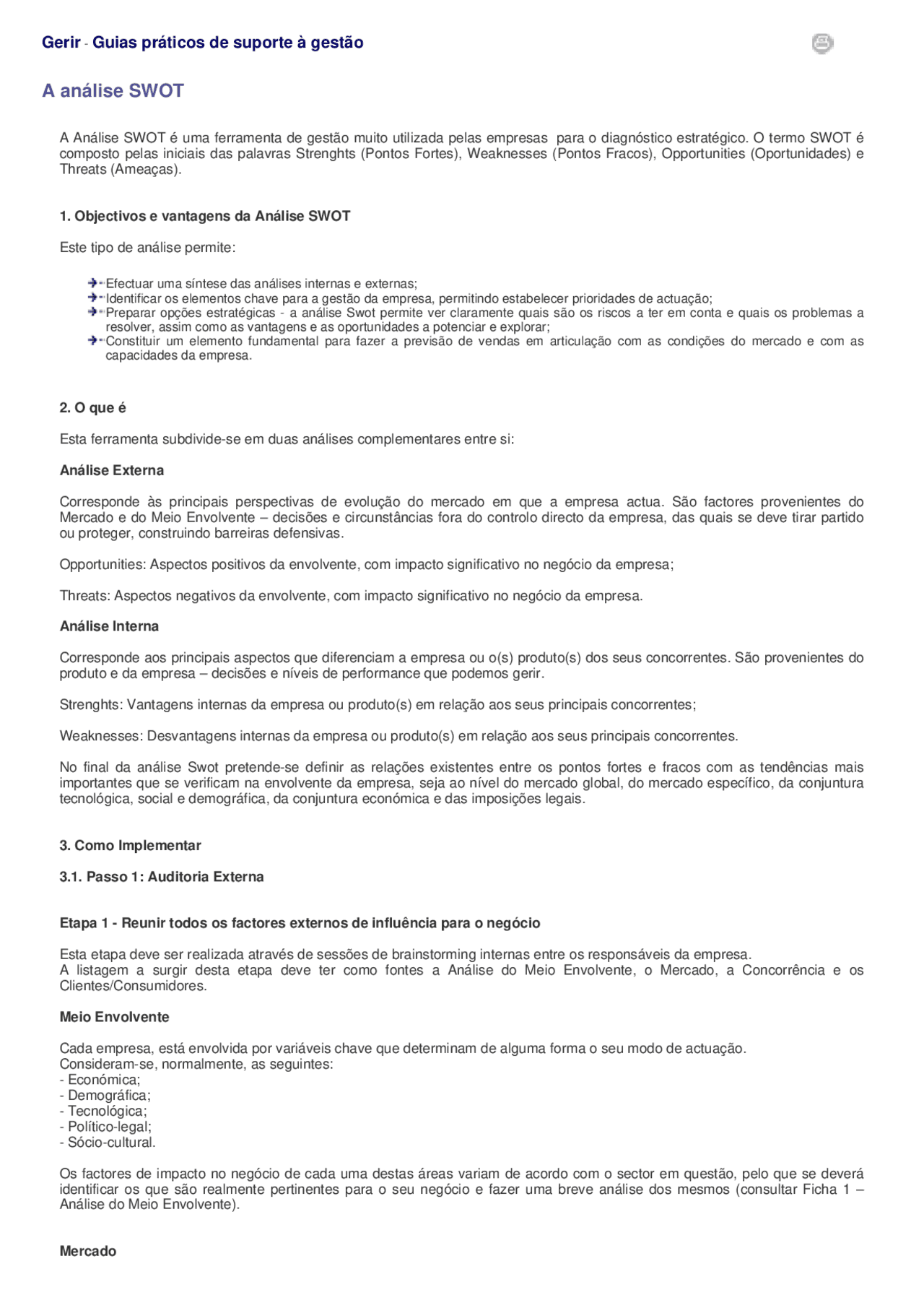 A Análise Swot Slides Diagnóstico Docsity