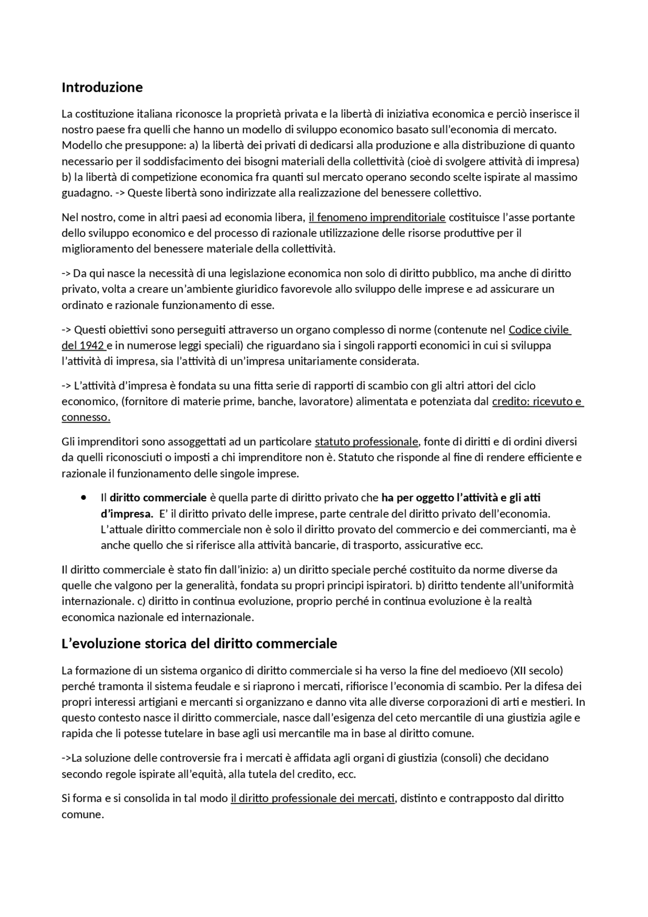 Diritto Delle Imprese Appunti Di Diritto Commerciale Docsity