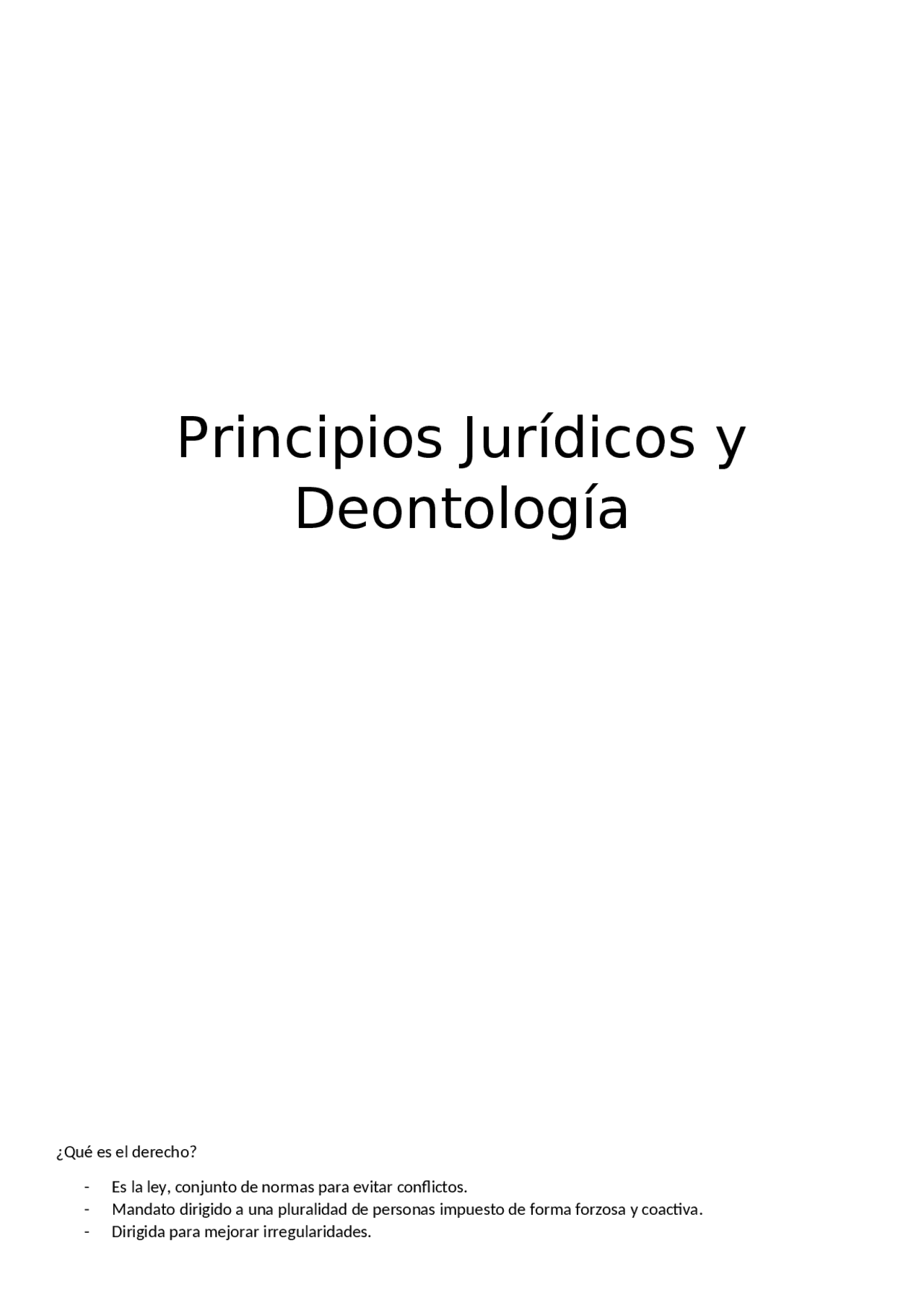 Apuntes Principio Juridicos Apuntes De Deontología Docsity