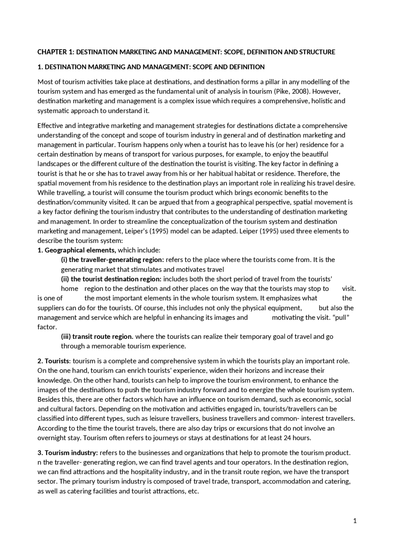 Destination Management Schemi E Mappe Concettuali Di Economia Docsity