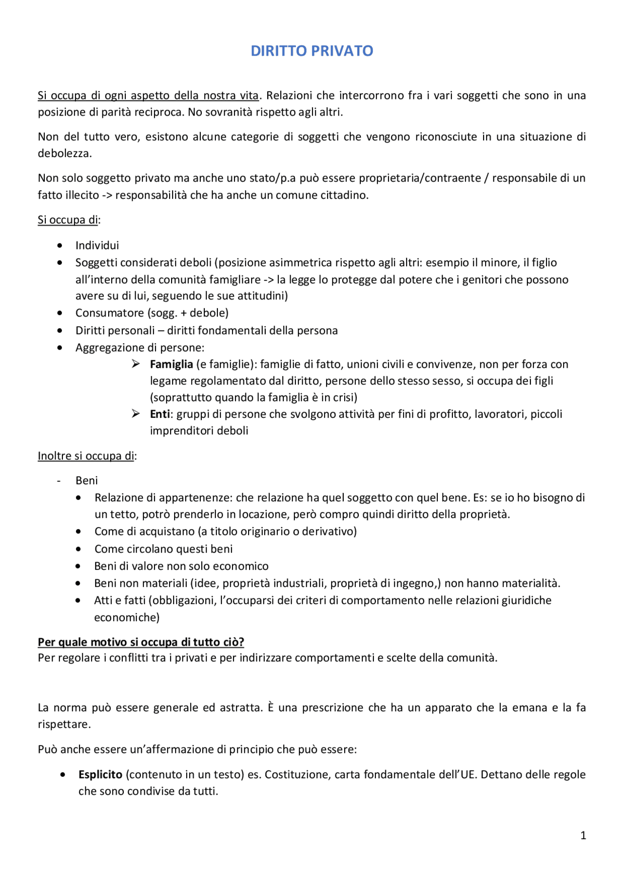 Diritto Privato Appunti Integrati Con Slides Appunti Di Diritto