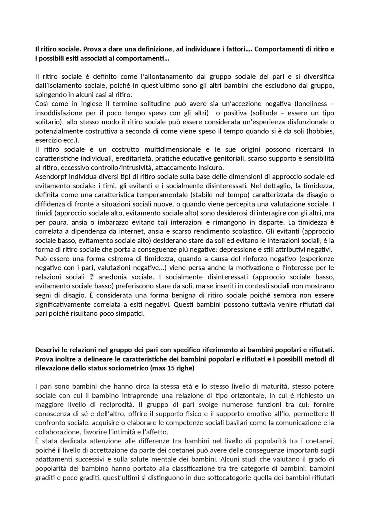 Domande E Risposte Frequenti Prof Sette Appunti Di Psicologia
