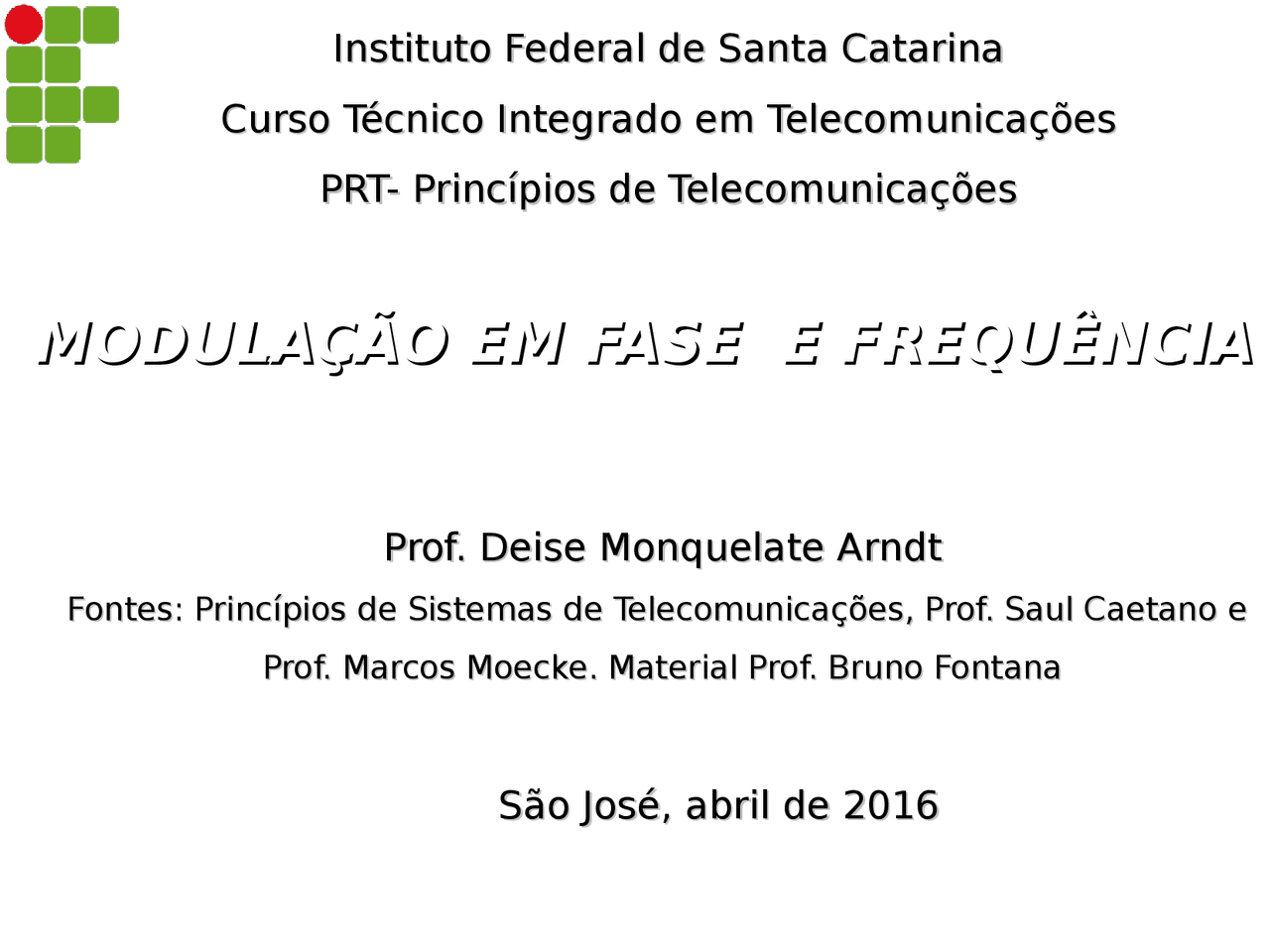 ModulaÇÃo Em Fase E FrequÊncia Resumos Desvio Docsity