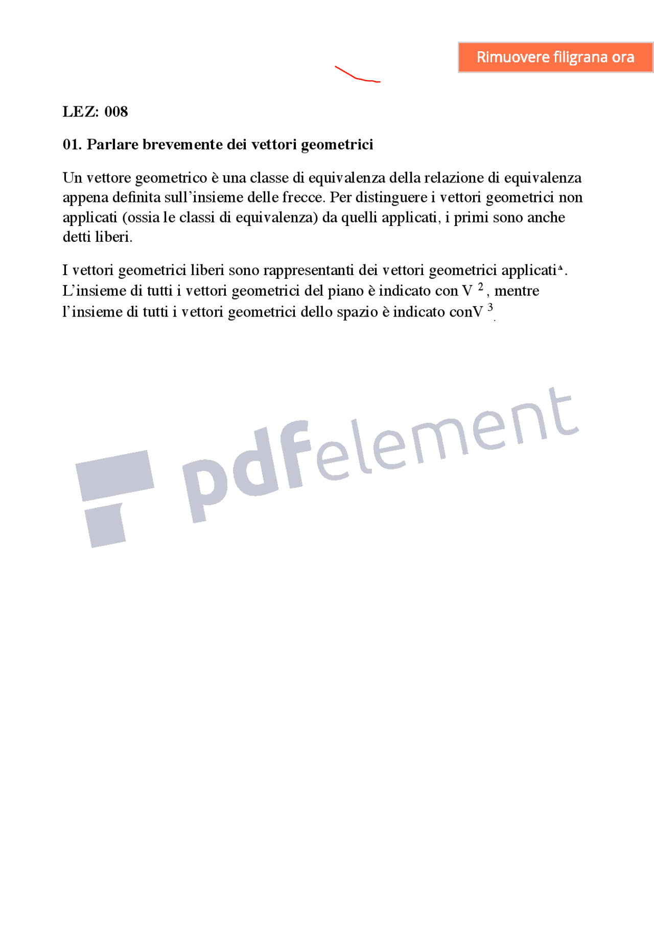 Risposte Aperte Ecampus 2023 Geometria Analitica Amendola Ingegneria