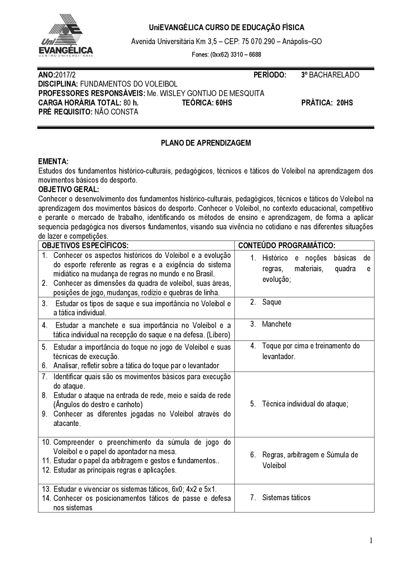 Fundamentos Do Voleibol Professores Slides Evolução Docsity