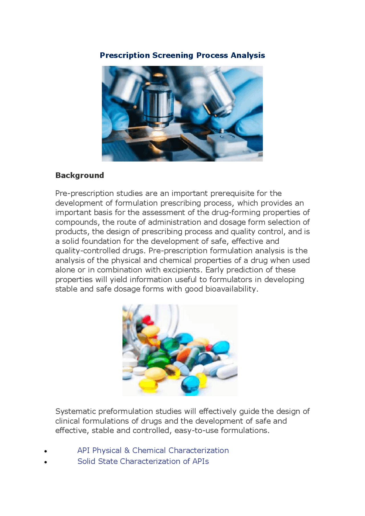Prescription Screening Process Analysis | Study notes Chemistry | Docsity