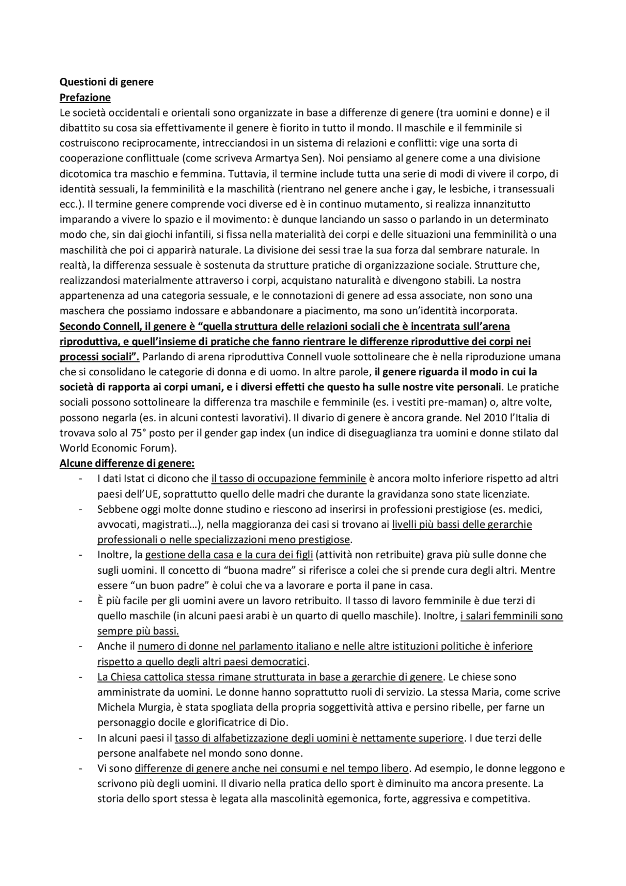 Questioni Di Genere Raewyn W Connell Appunti Di Sociologia Dei