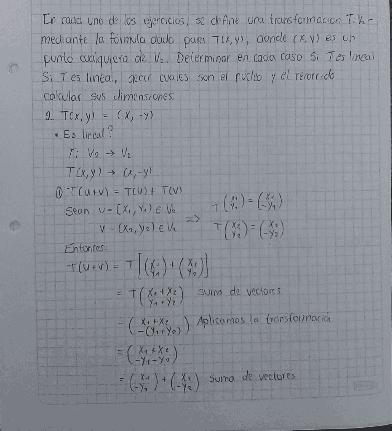 Aplicaciones Lineales Ejercicios De Álgebra Lineal Docsity