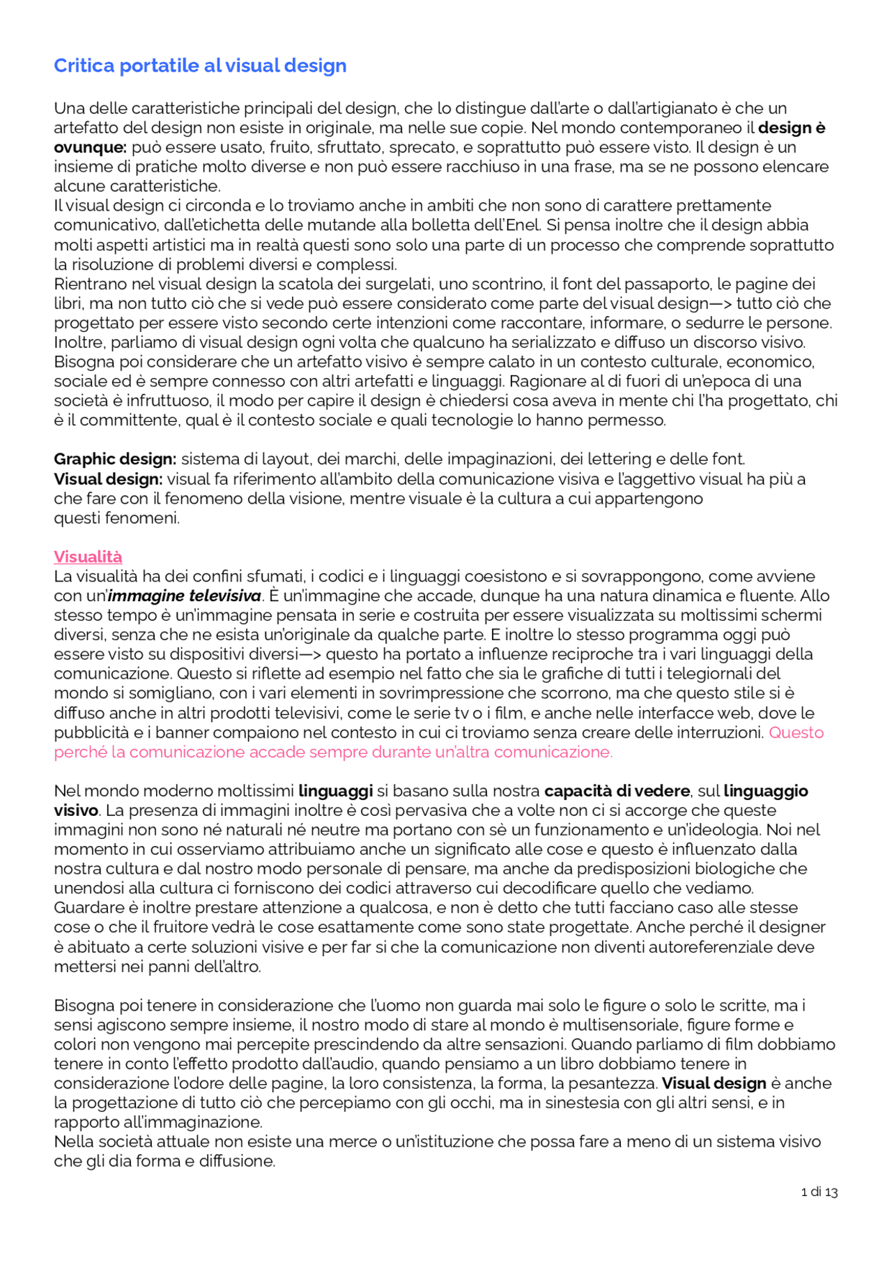 Riassunto Del Libro Critica Portatile Al Visual Design Di Falcinelli