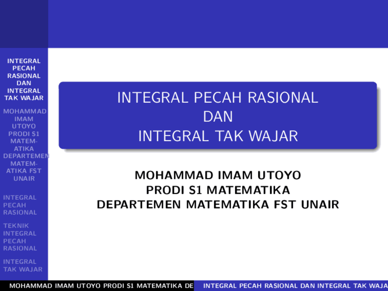 INTEGRAL PECAH RASIONAL DAN INTEGRAL TAK WAJAR | Cheat Sheet Calculus ...