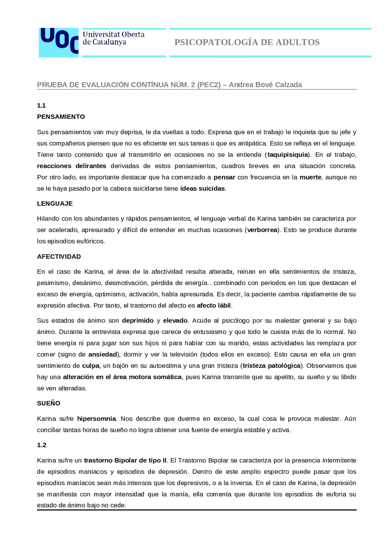 Actividades De Desarrollo Exercices De Psycologie De La Personnalité