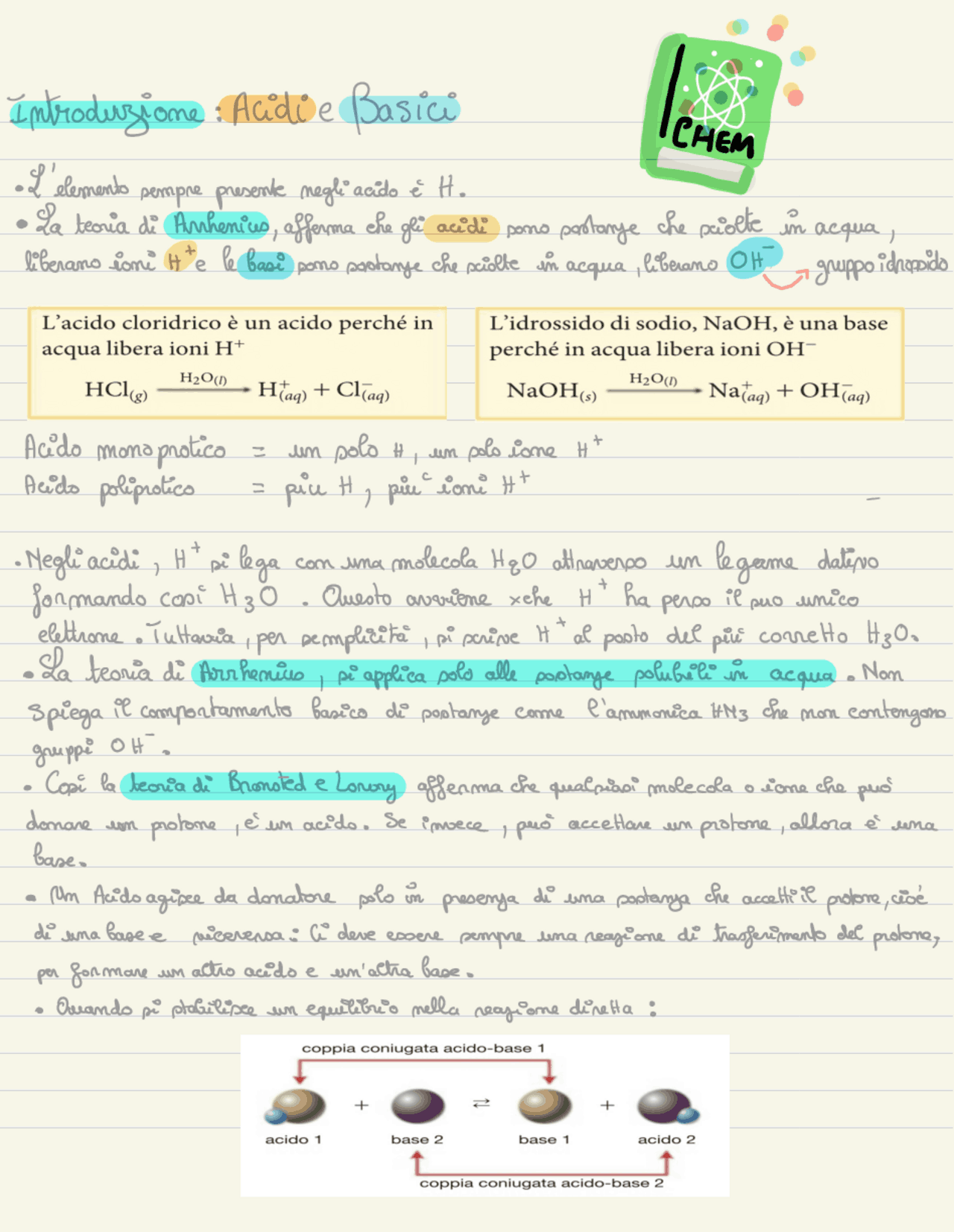 Acidi E Basi Spiegati Con Teoria Arrhenius E Poi Brønsted Lowry