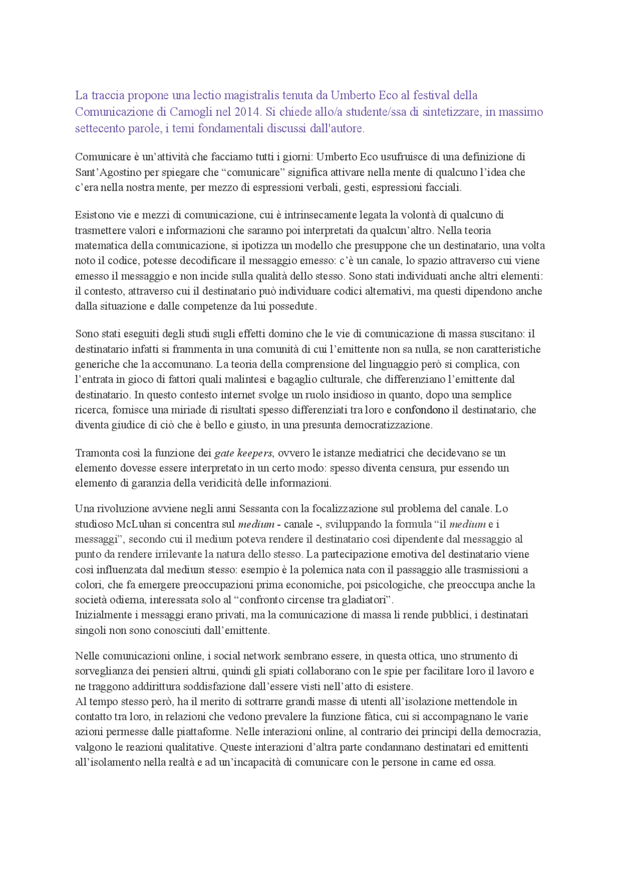 Elaborato Semiotica Dei Media Esercizi Di Semiotica Docsity
