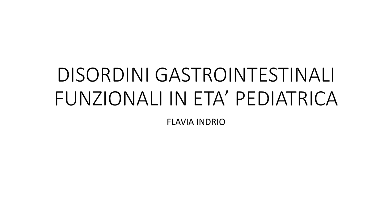 Appunti Con Slide Durante Le Lezioni Slide Di Pediatria Docsity