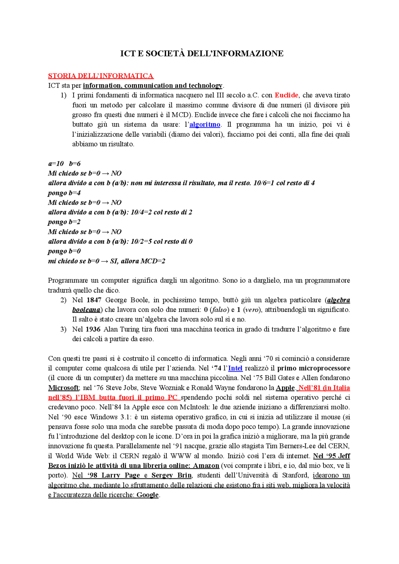 Appunti Di Ict E Società Dellinformatica Dispense Di Elementi Di Informatica Docsity 5991