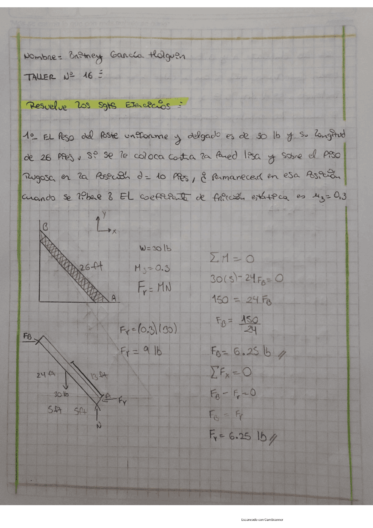 Ejercicios De La Materia De Estática Ejercicios De Estática Docsity