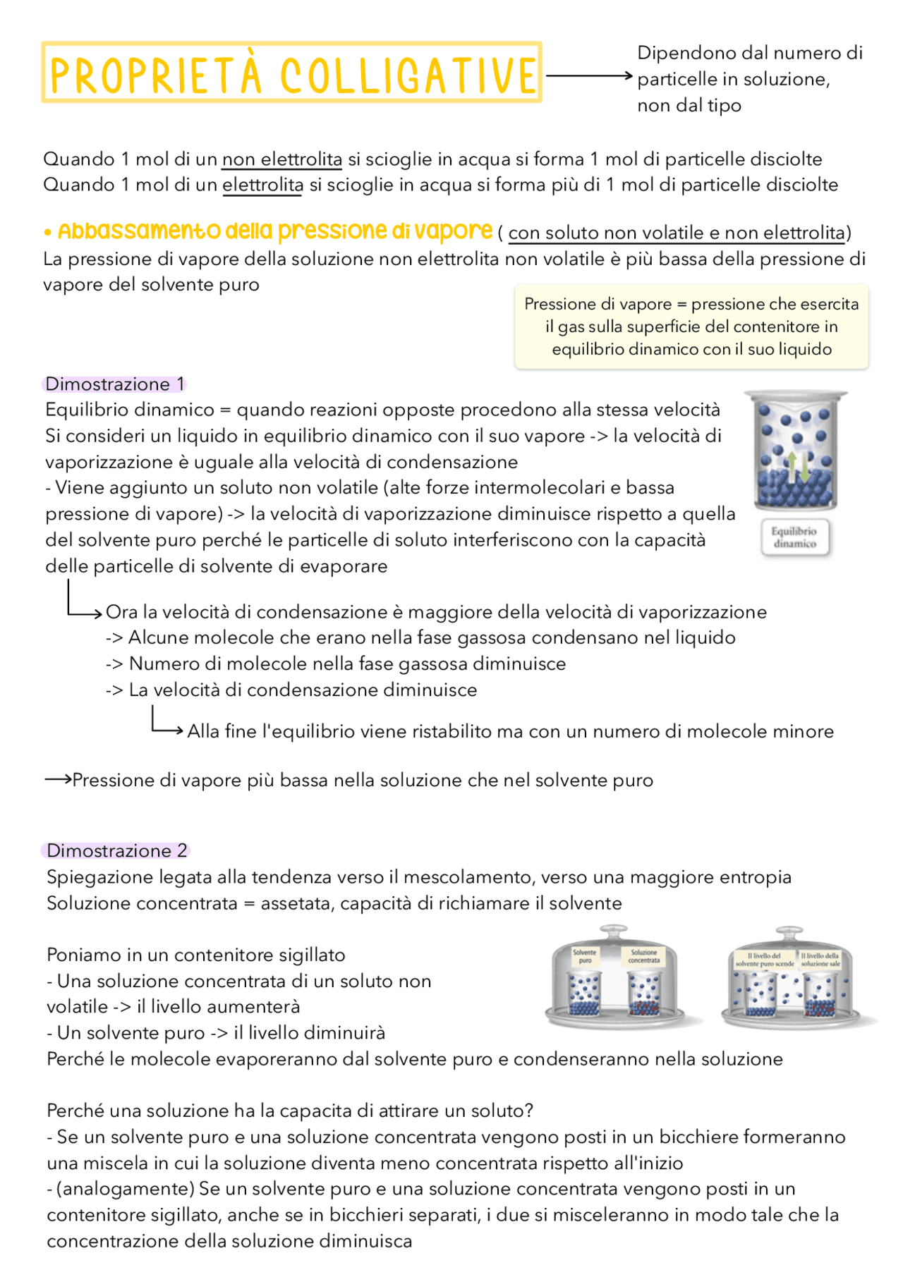 Proprietà Colligative Appunti Di Chimica Inorganica Docsity