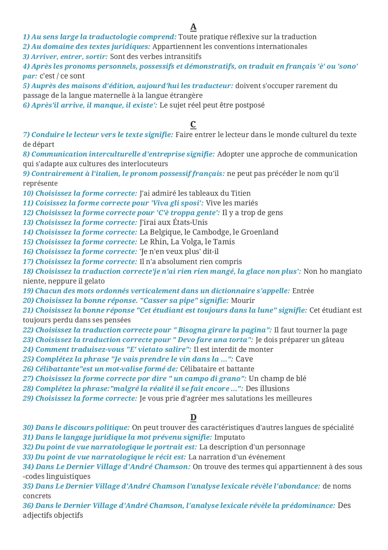 Francese L12 Unimercatorum Lingue E Mercati Completo Prove Desame Di