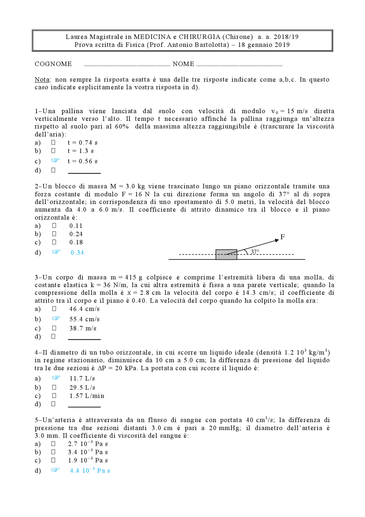 Esercizi svolti con soluzioni | Dispense di Matematica Generale | Docsity