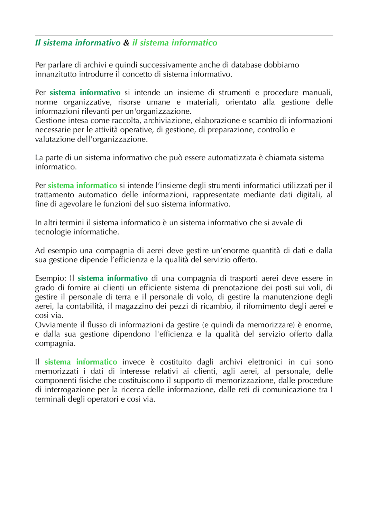 Archivi E Database Dati E Informazioni Appunti Di Informatica Docsity