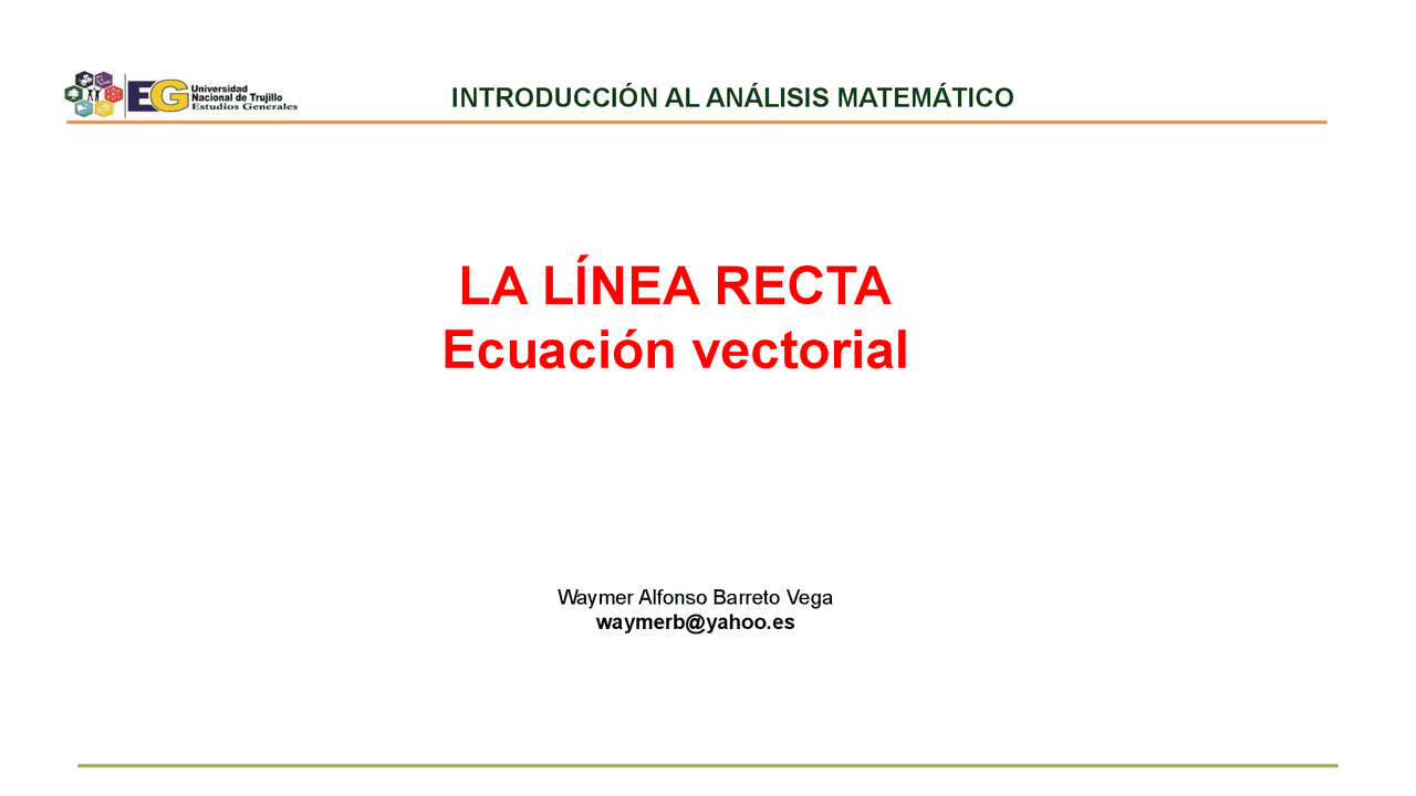 LA LINEA RECTA GEOMETRIA ANALITICA | Diapositivas de Matemática ...