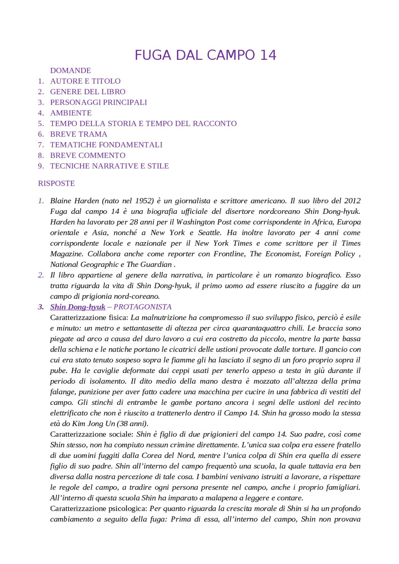 Scheda libro de: "Fuga dal campo 14" di di Blaine Harden. | Guide, Progetti e Ricerche di ...