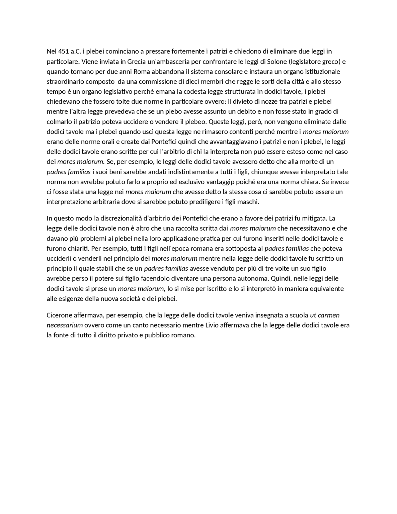 Cosa sono le leggi delle dodici tavole | Appunti di Istituzioni di ...