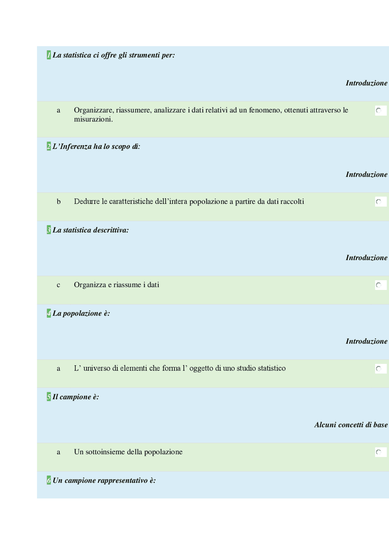 Statistica L18 Pegaso Prove Desame Di Statistica Docsity