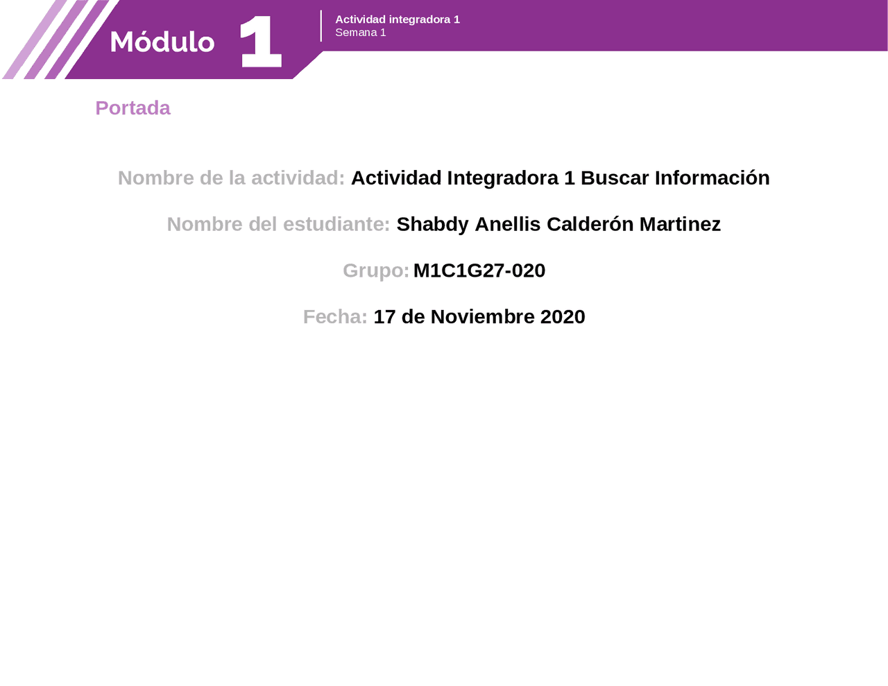 Actividad Integradora 1 Módulo 1 Ejercicios De Tecnología Docsity