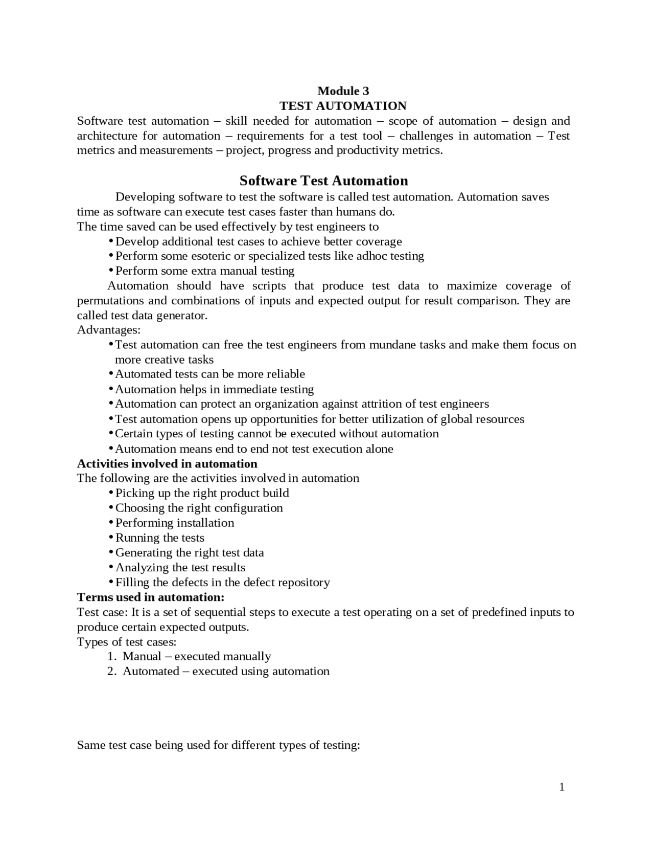 Software Tesing And Quality Assurance Lecture Notes Computer Science