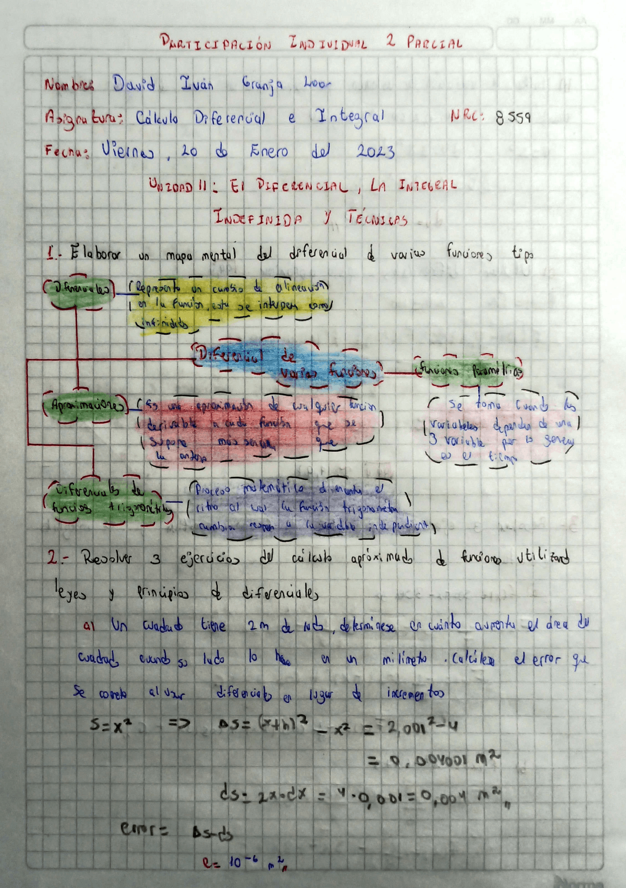 Integrales Indefinidas Exercises Of Differential And Integral