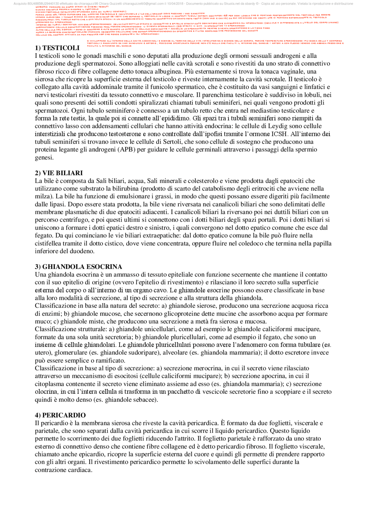 Domandeapputnti Anatomia Appunti Di Anatomia Docsity