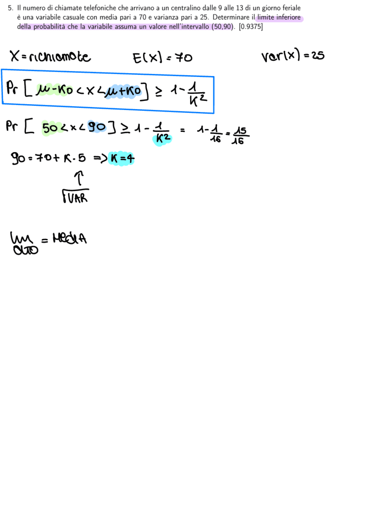 Esercizi Statistica 1 Esercizi Di Statistica Docsity