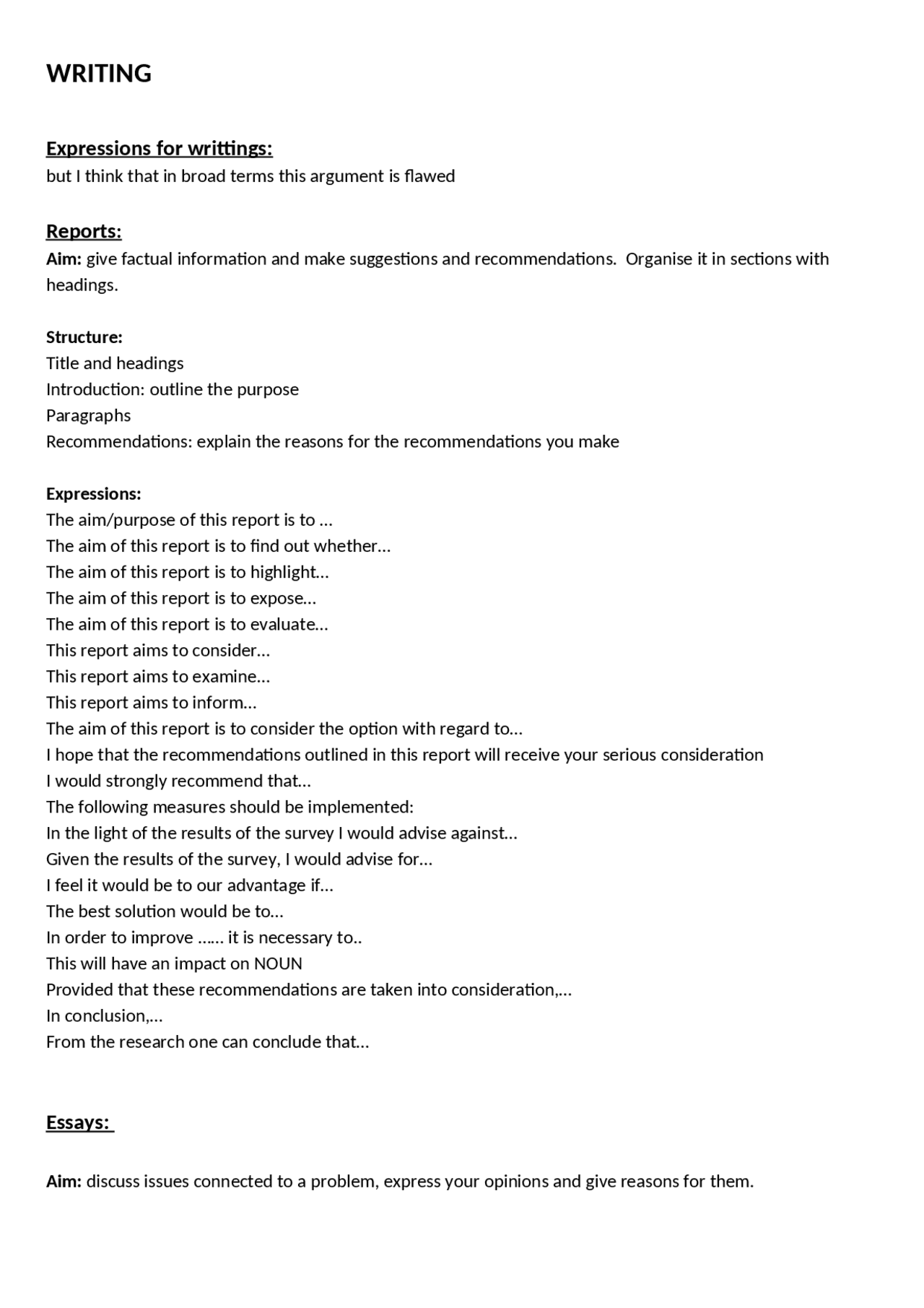 Advanced Cambridge C1 Writing Notes Apuntes De Inglés Docsity