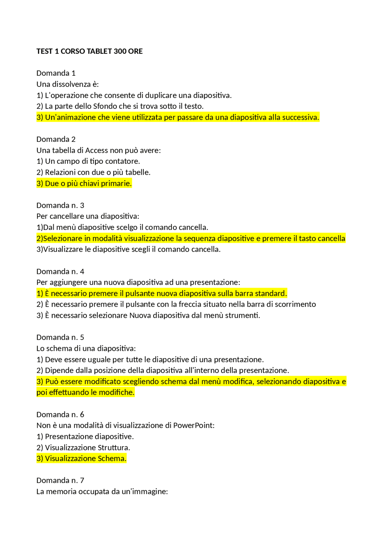 Tablet 300 Ore Test 1 Salvemini Panieri Di Elementi Di Informatica