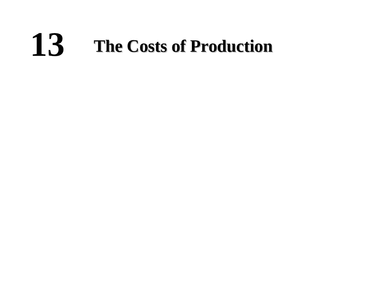 The Costs of Production | Slides Microeconomics | Docsity