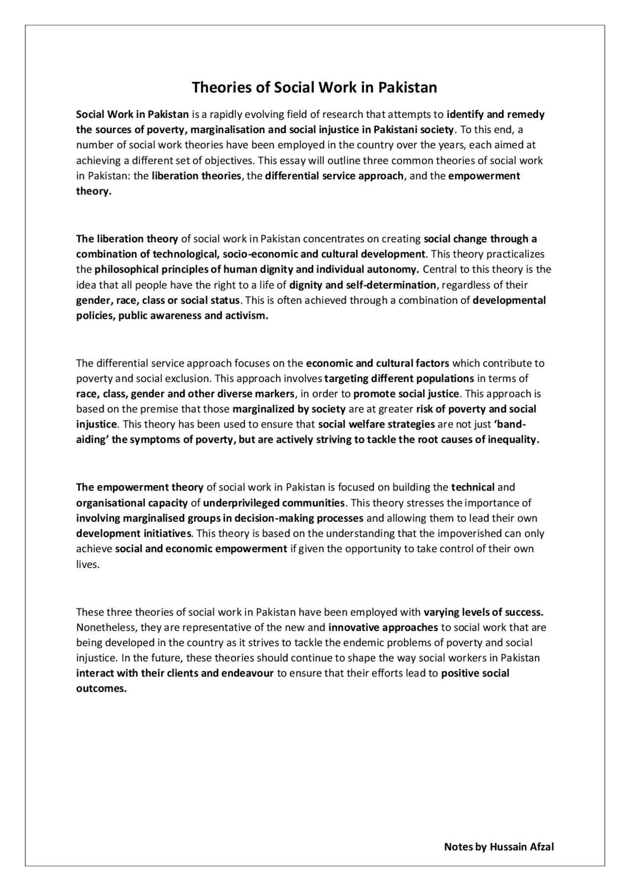 Theories of Social Work and its importance | Study notes Social Work ...