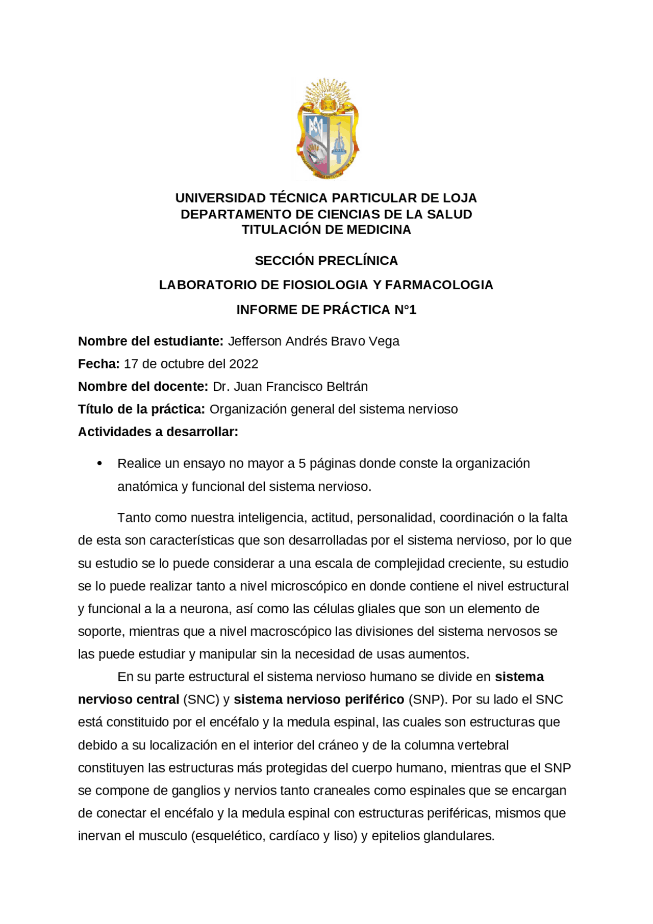 Guía Uno De Neuroanatomía Guías Proyectos Investigaciones De