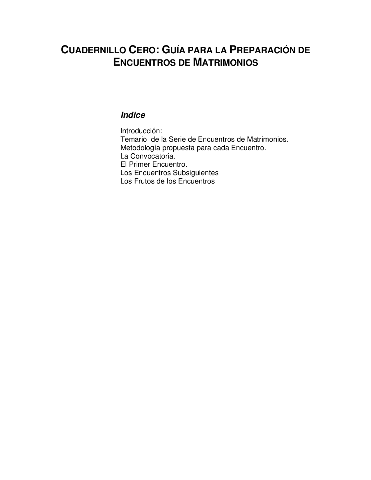 Encuentro Matrimonial Apuntes De Epidemiología Docsity