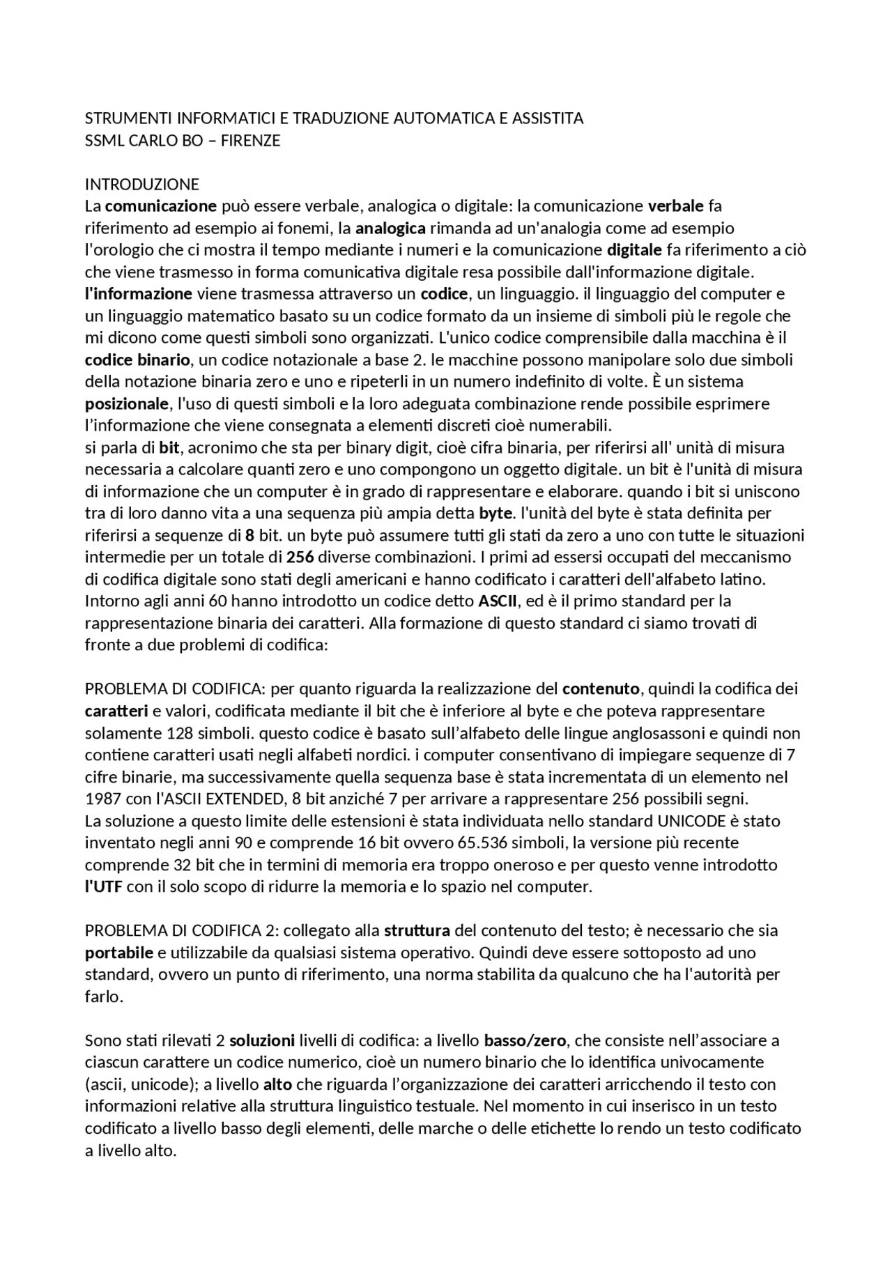 Sintesi Corso Strumenti Informatici Presso Ssml Carlo Bo Sintesi Del