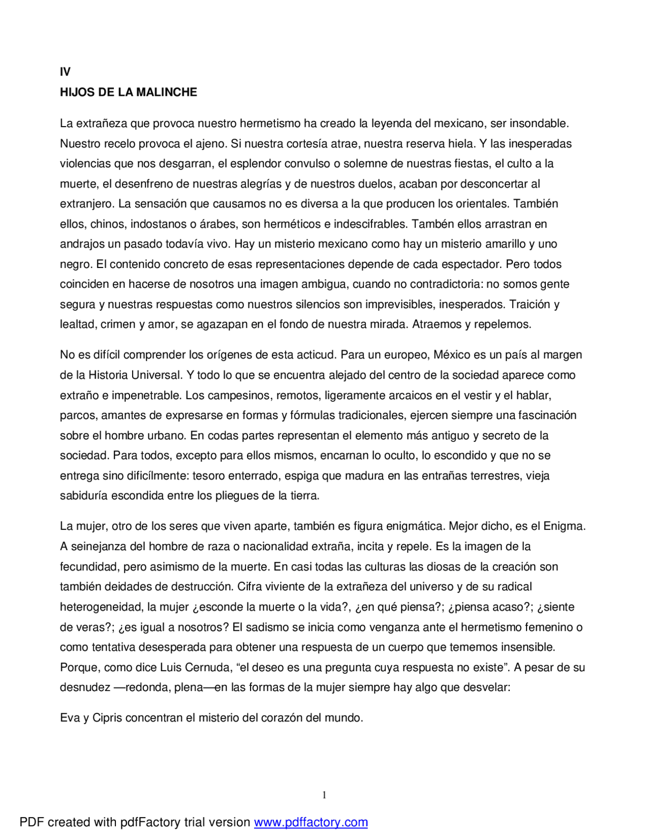 Lectura Los hijos de la Malinche | Resúmenes de Literatura Universal ...