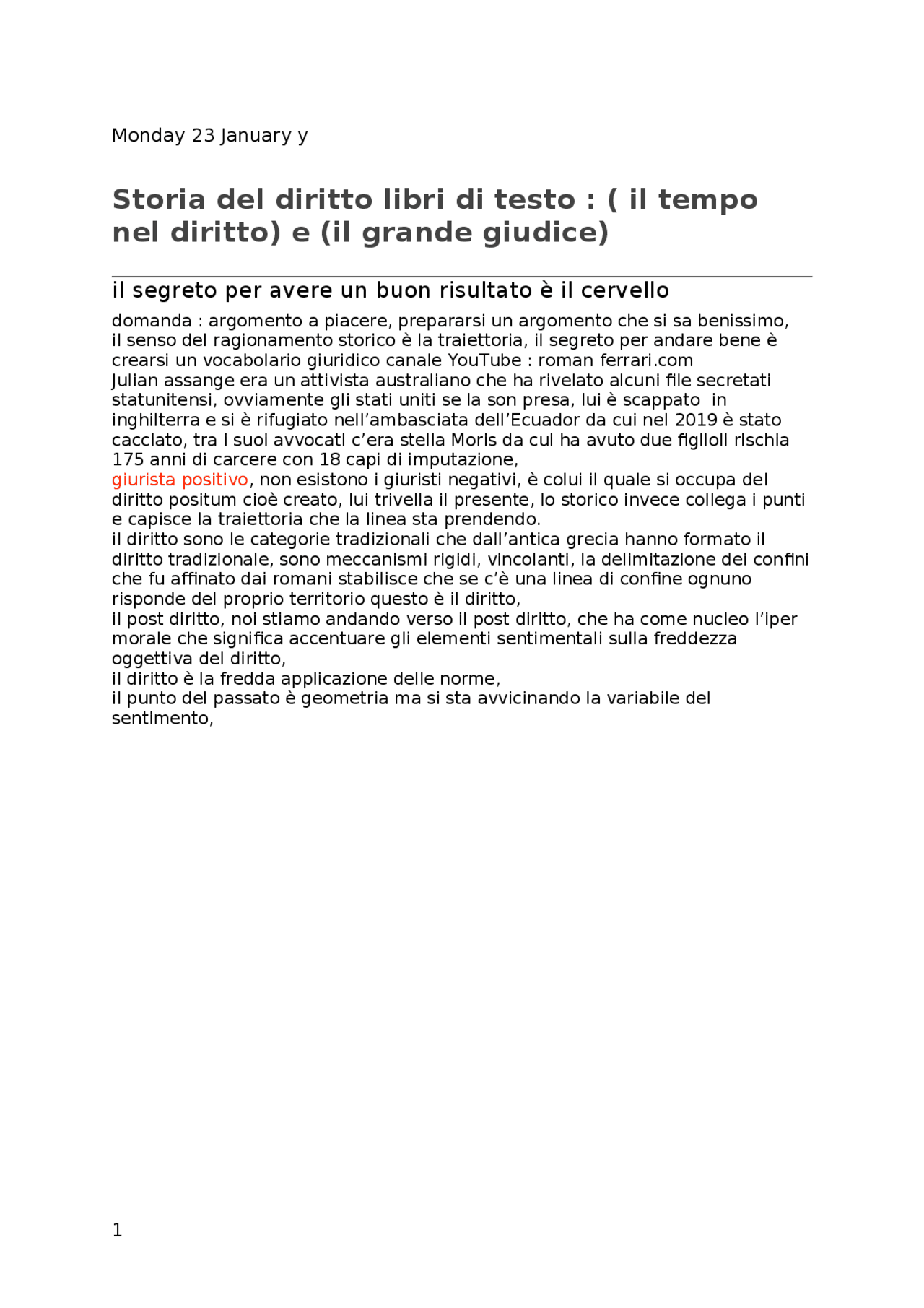Storia Del Diritto 1 Appunti Di Storia Del Diritto Docsity