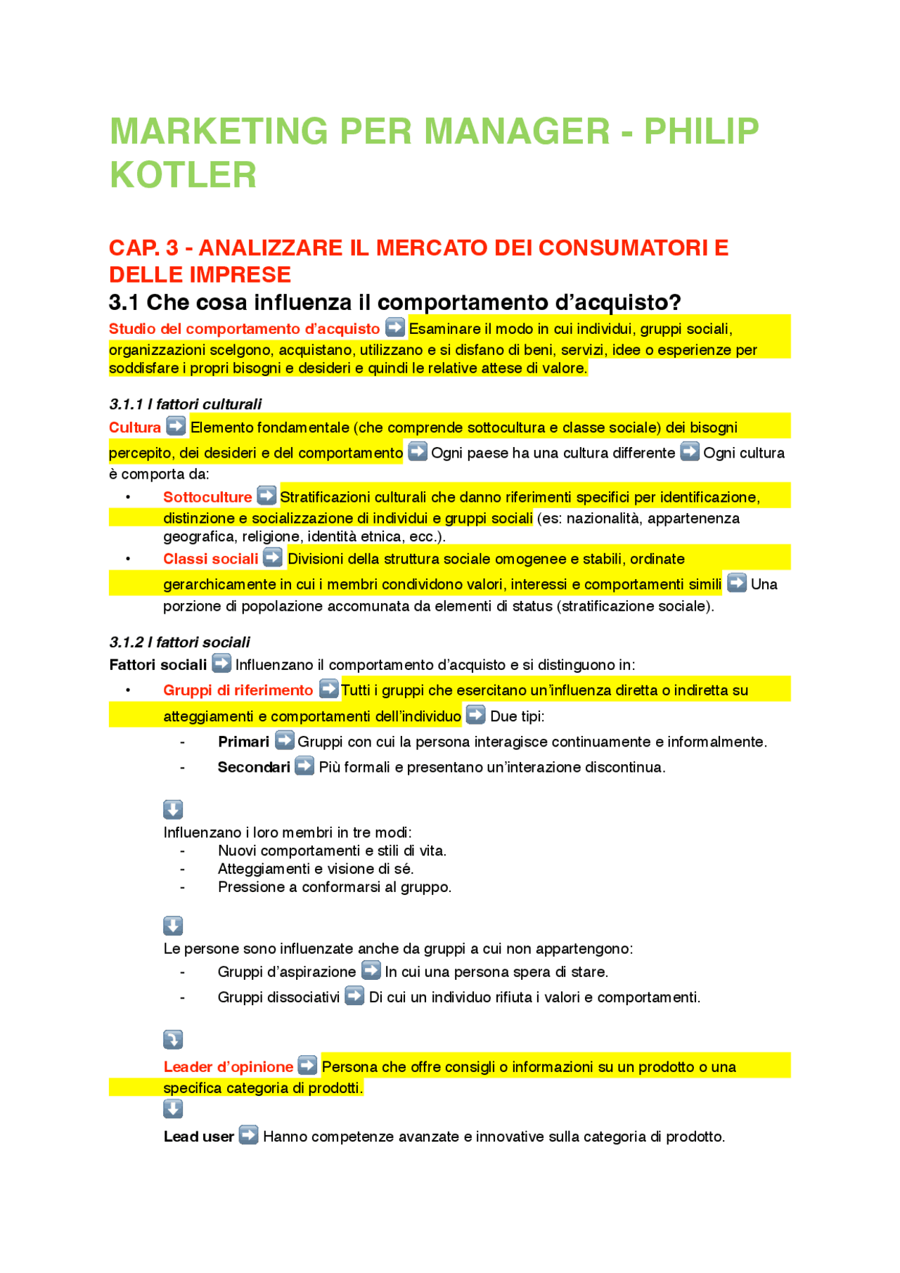 Marketing Per Manager Philip Kotler Kevin Keller Riassunto