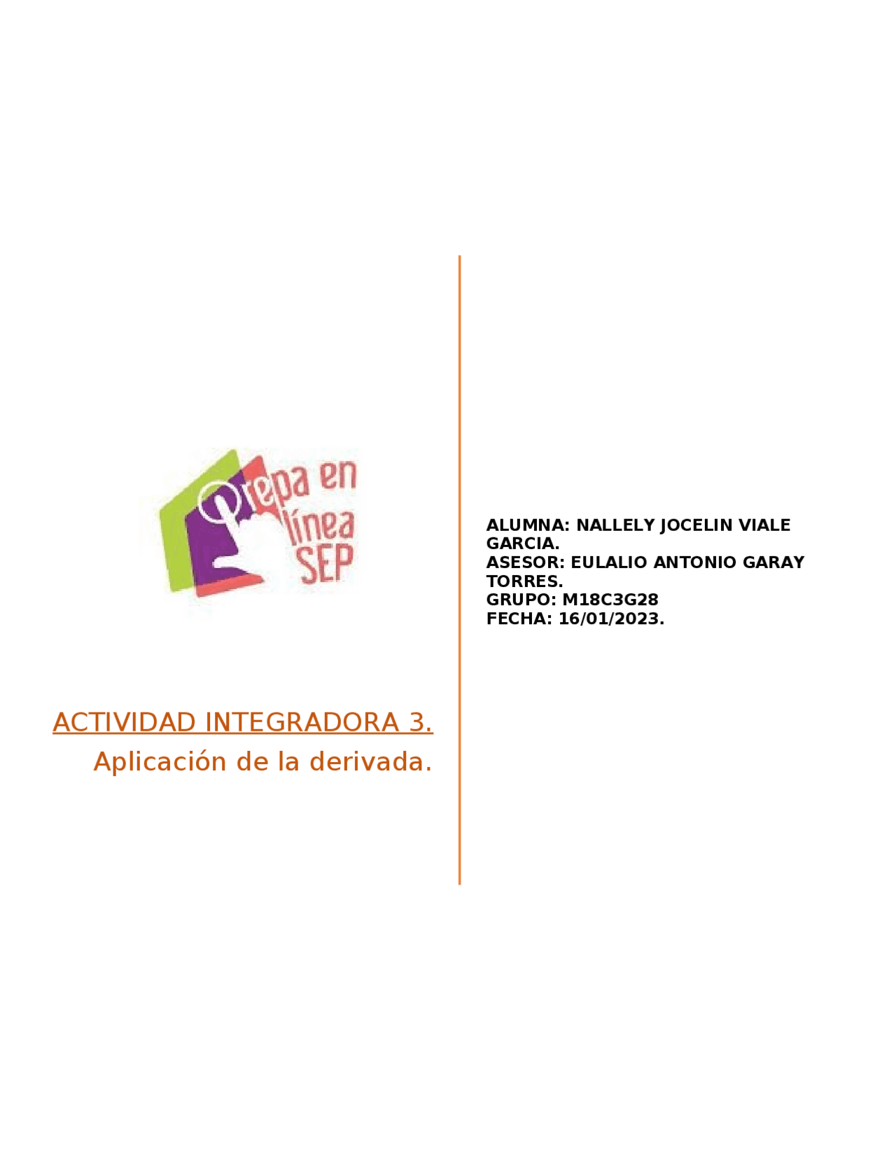Actividad Integradora 3 Modulo 18 Ejercicios De Matemáticas