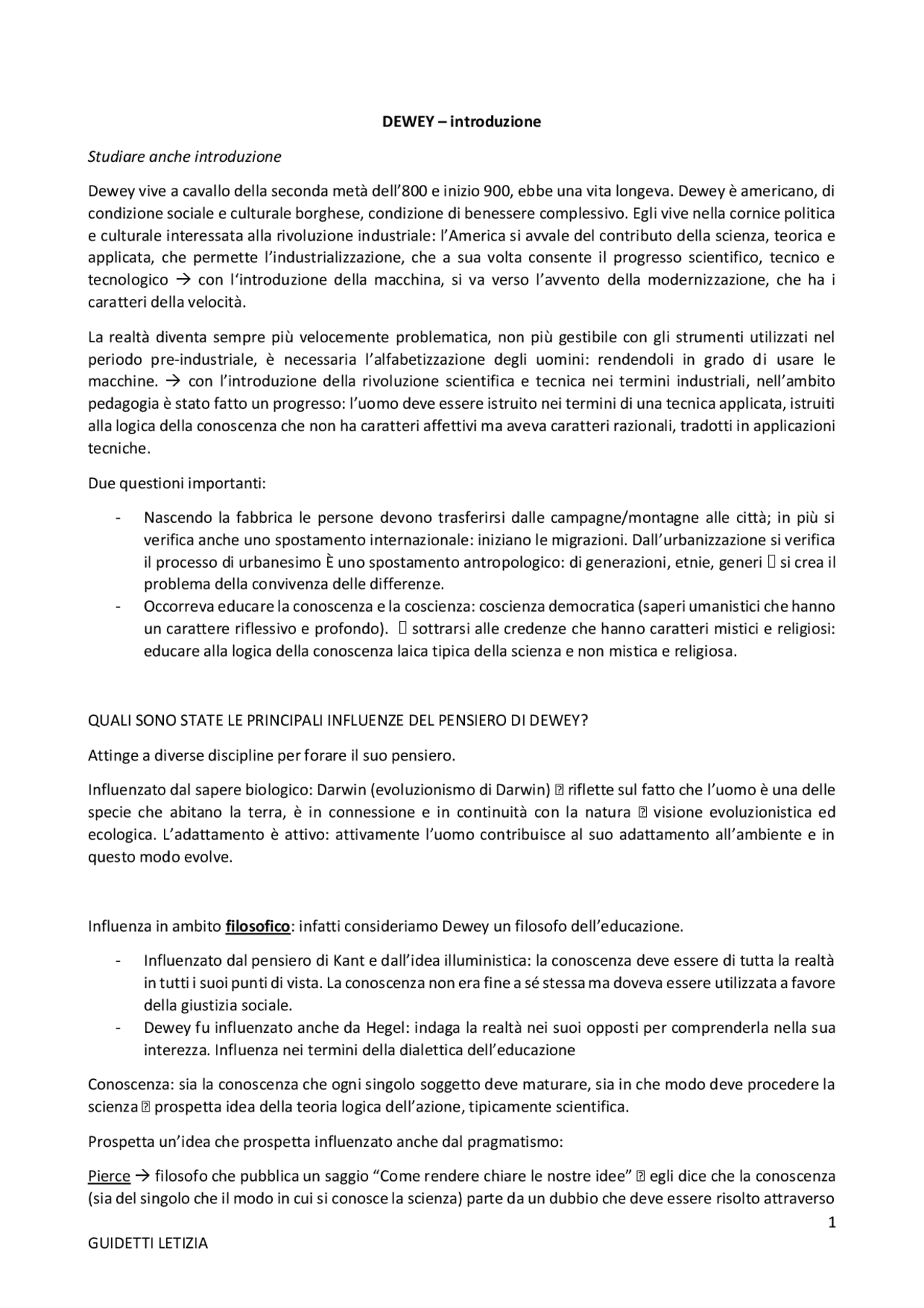 DEWEY RIASSUNTO ( IL MIO CREDO PEDAGOGICO) | Schemes and Mind Maps Law ...