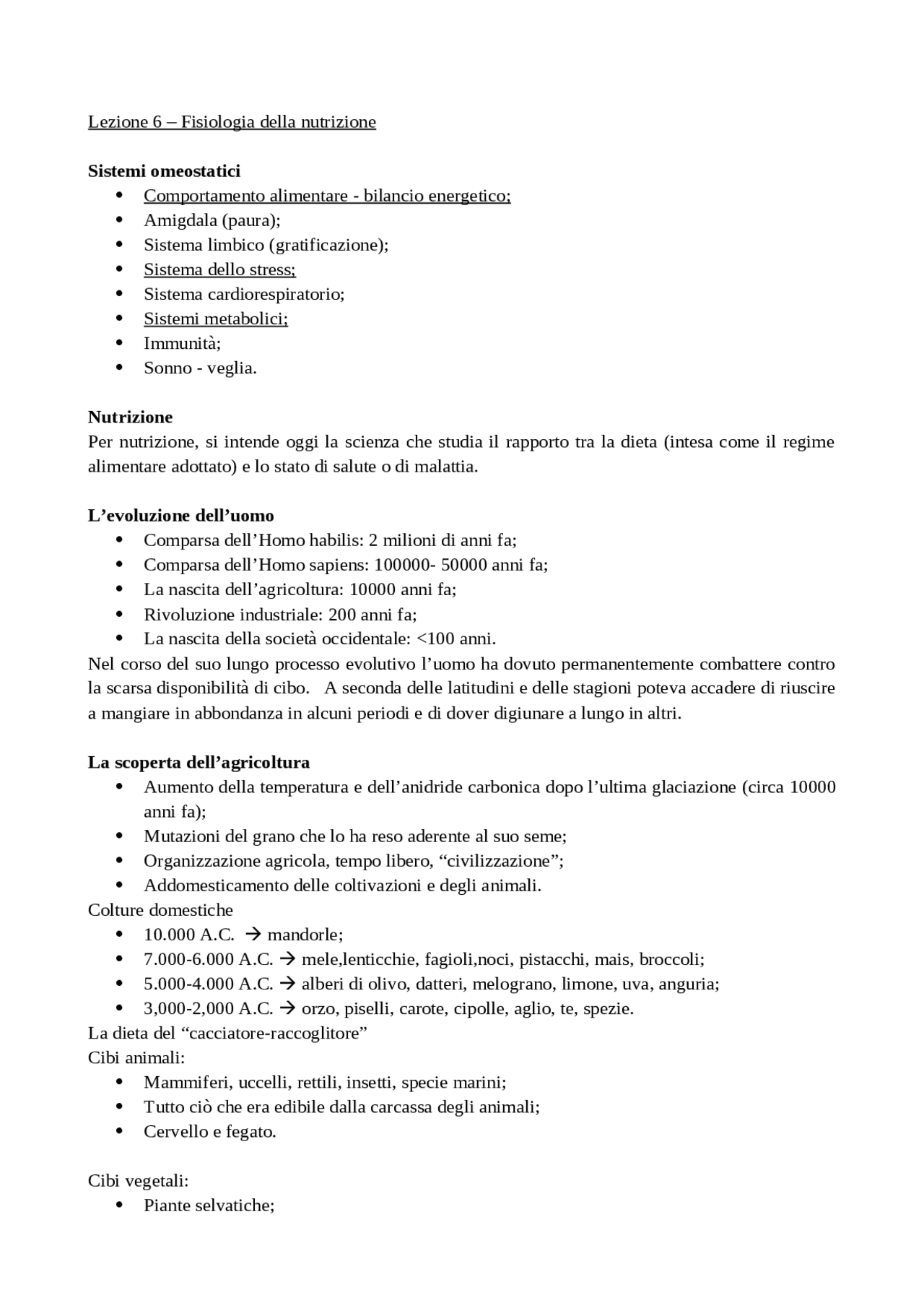 Lezione 6 – Fisiologia della nutrizione | Sbobinature di Fisiologia ...