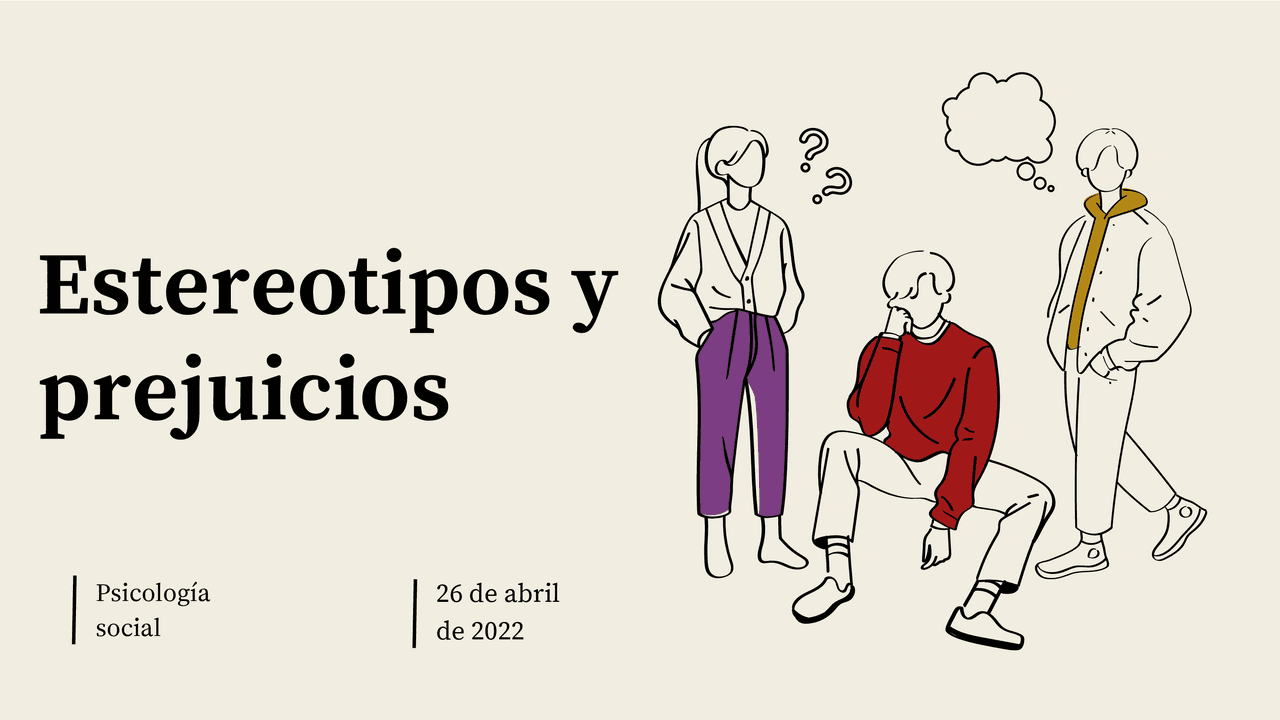 Estereotipos y prejuicios | Diapositivas de Psicología Social | Docsity