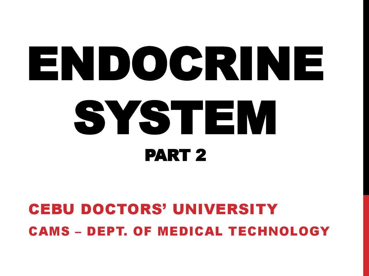 Endocrine System Anatomy And Physiology Lecture Notes Anatomy Docsity