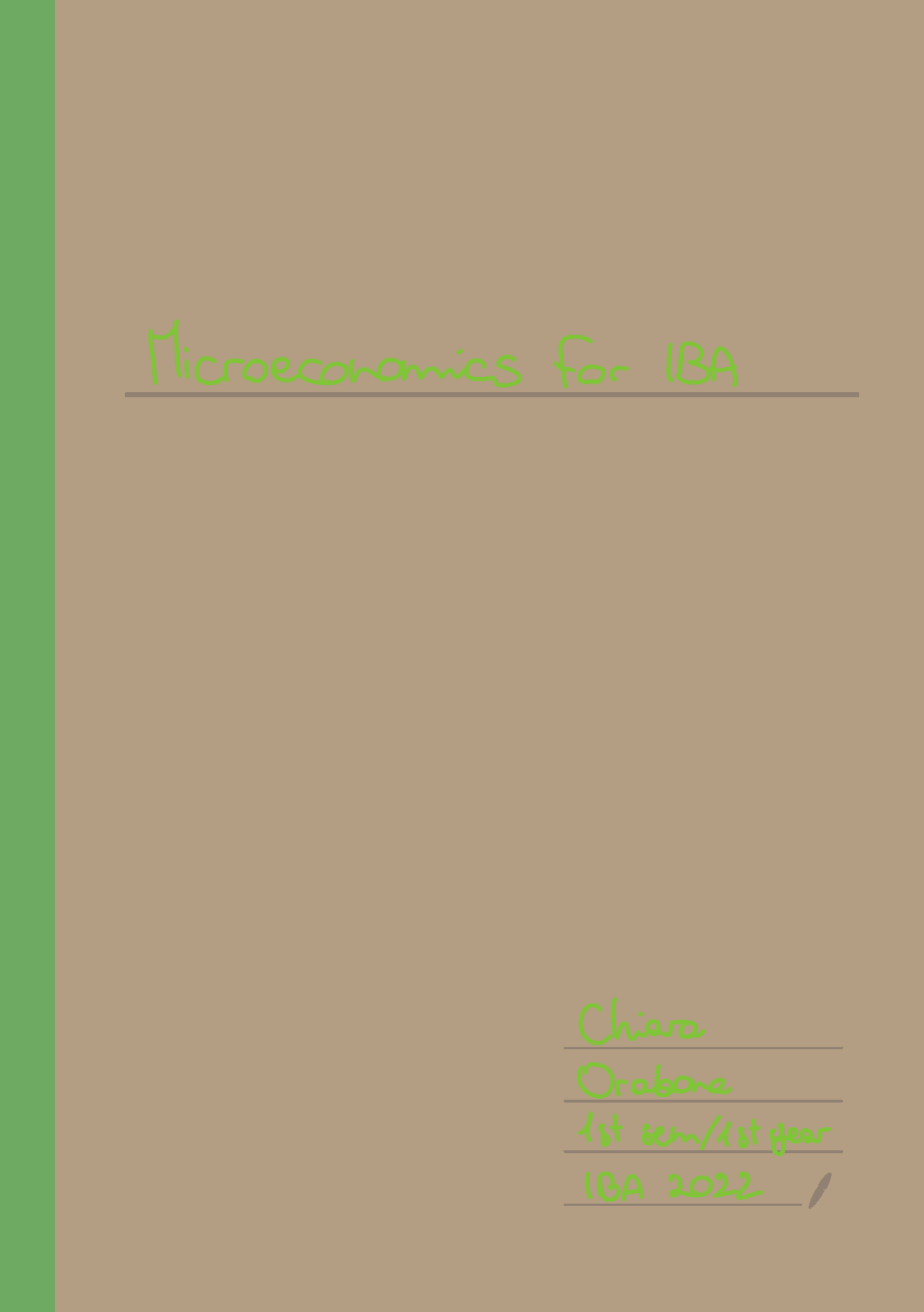 Microeconomics Schemes Notes And Exercises Schemes And Mind Maps